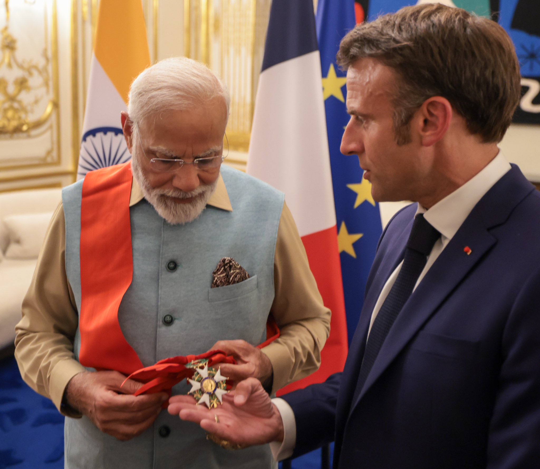 Modi becomes first Indian PM to receive France’s highest award | Tehelka